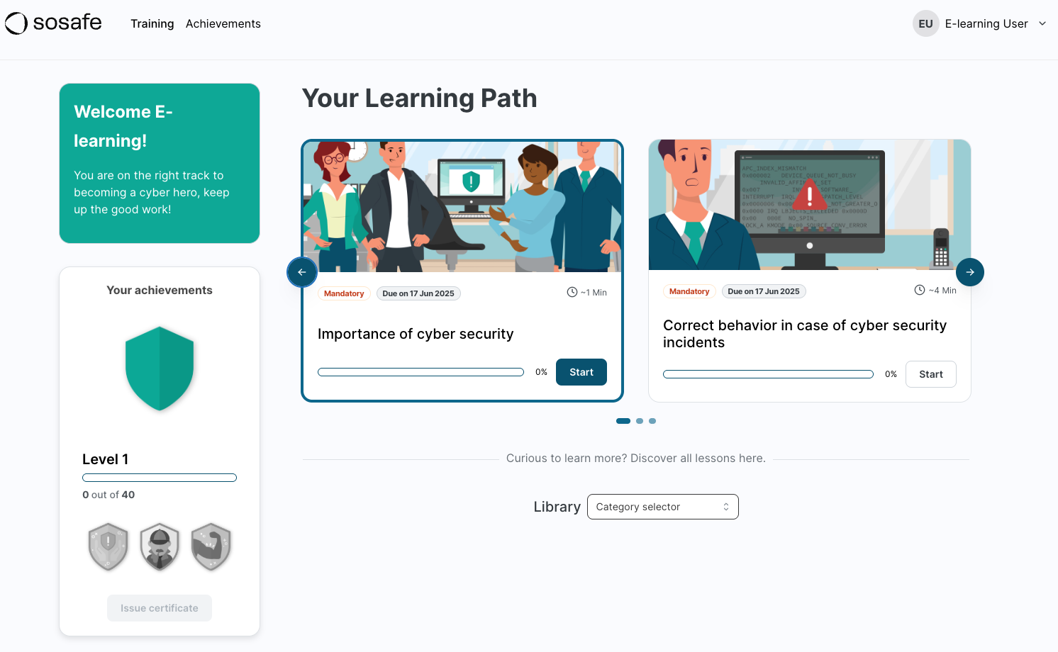 Zugang zum E-Learning für Endnutzer