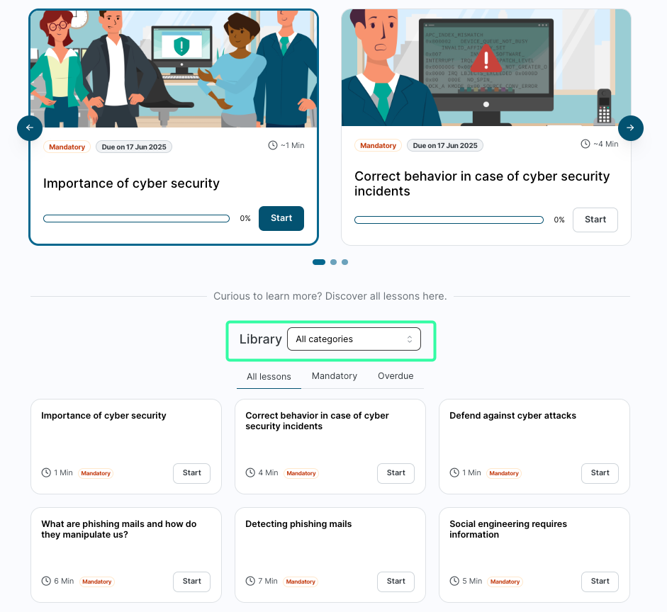 Zugang zum E-Learning für Endnutzer